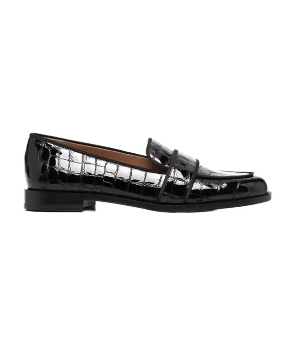 AQUAZZURA Martin Embossed Loafers