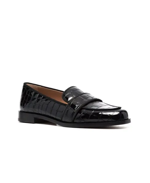 AQUAZZURA Martin Embossed Loafers
