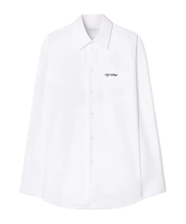 Off-White Logo Embroidered Long-sleeved Shirt