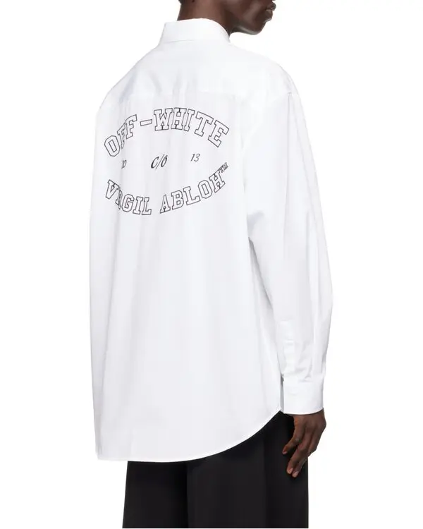 Off-White Logo Embroidered Long-sleeved Shirt