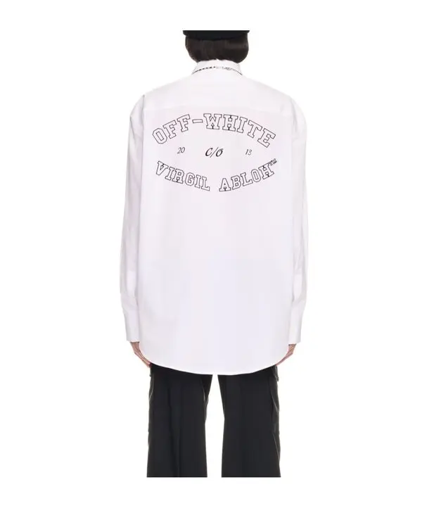 Off-White Logo Embroidered Long-sleeved Shirt