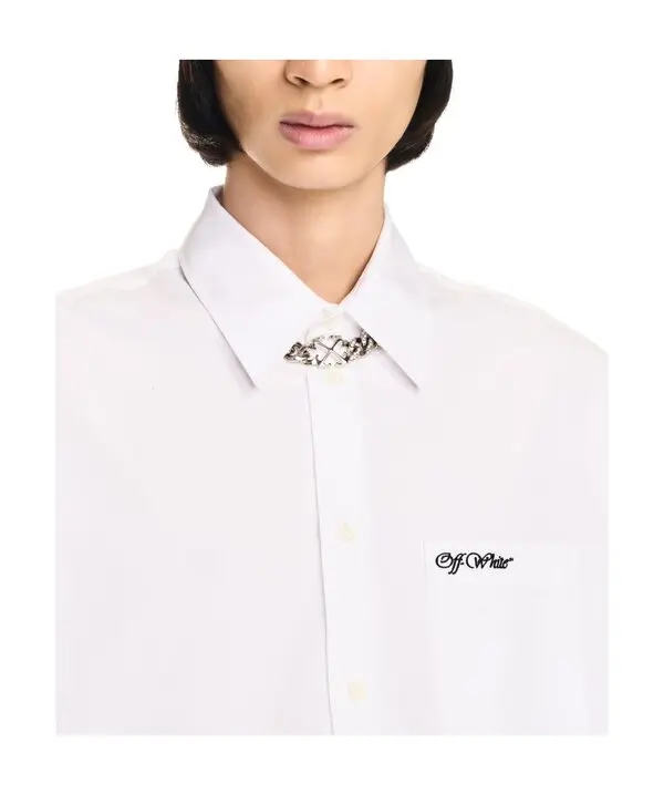 Off-White Logo Embroidered Long-sleeved Shirt