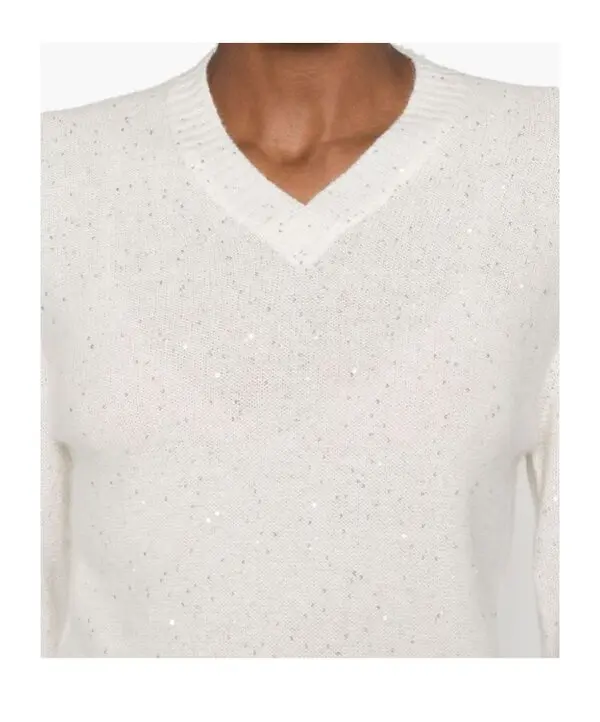 Fabiana Filippi Sequin Embellished V-neck Jumper