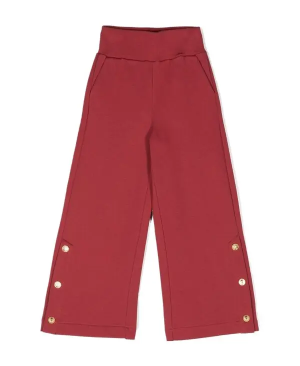 Balmain Decorative-buttons Wide-leg Cotton Trousers