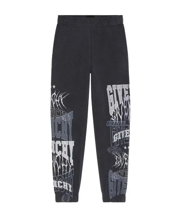 Givenchy Slim Fit Jogger Pants In Embroidered Felpa