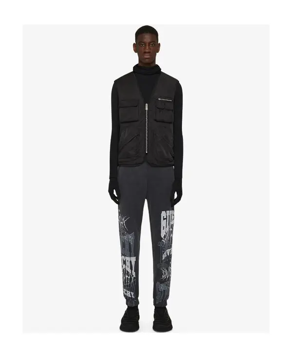 Givenchy Slim Fit Jogger Pants In Embroidered Felpa