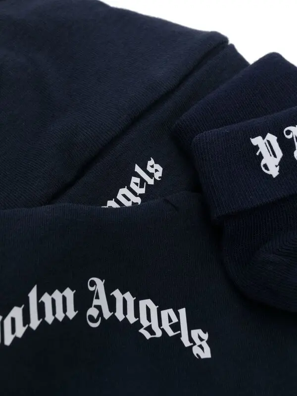 Palm Angels Logo-print Cotton Hat Set