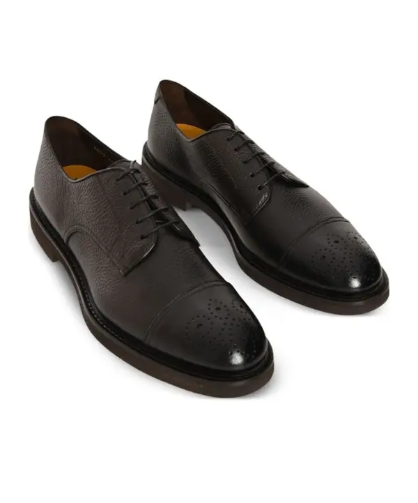DOUCAL'S Leather Lace-up Derby Shoes