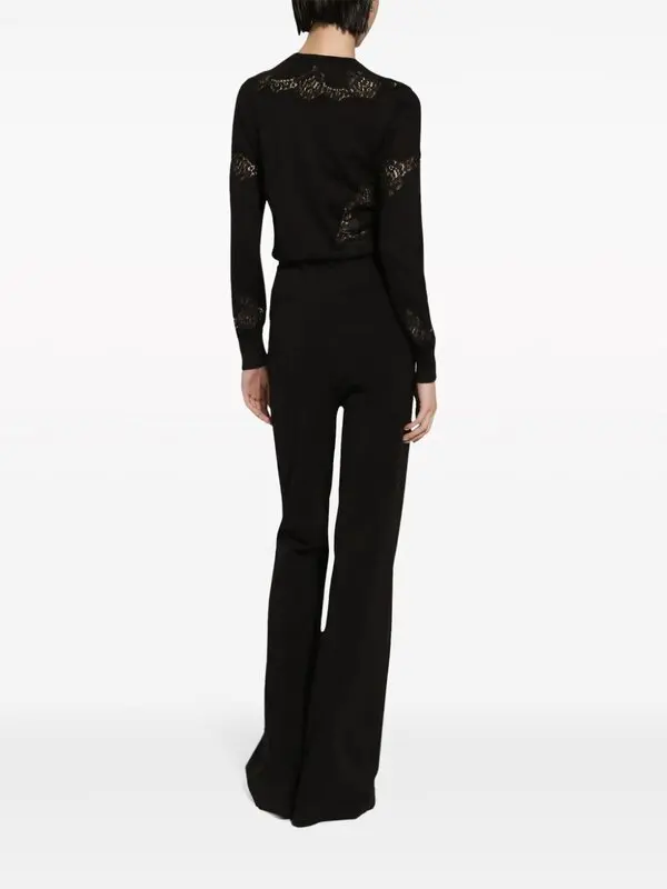 Dolce & Gabbana Dolce Gabbana Lace Detail Knit Top