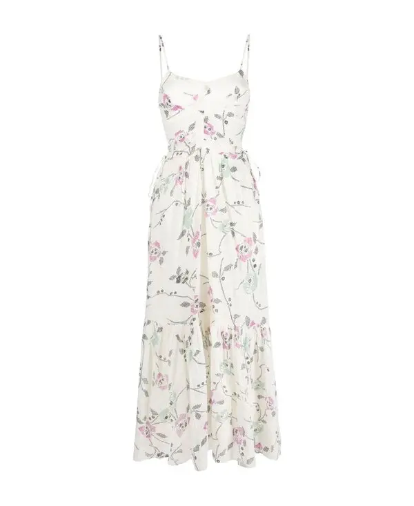 Isabel Marant Étoile Giana Floral Print Maxi Dress - White