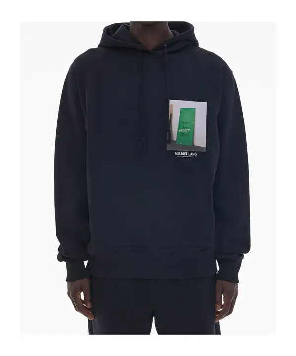 Helmut Lang Photo Printed Drawstring Hoodie