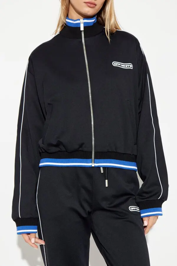 Off-White Zip-up High Neck Jacket