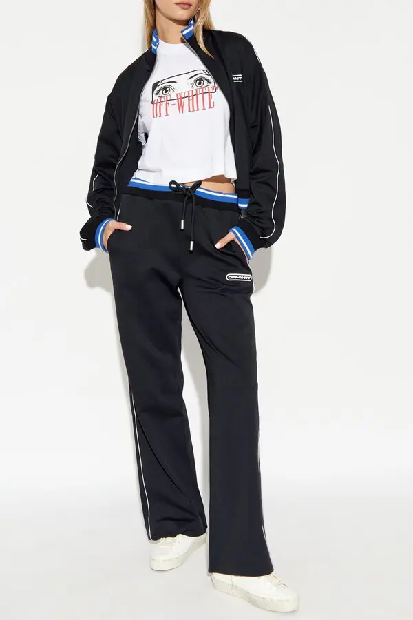 Off-White Zip-up High Neck Jacket