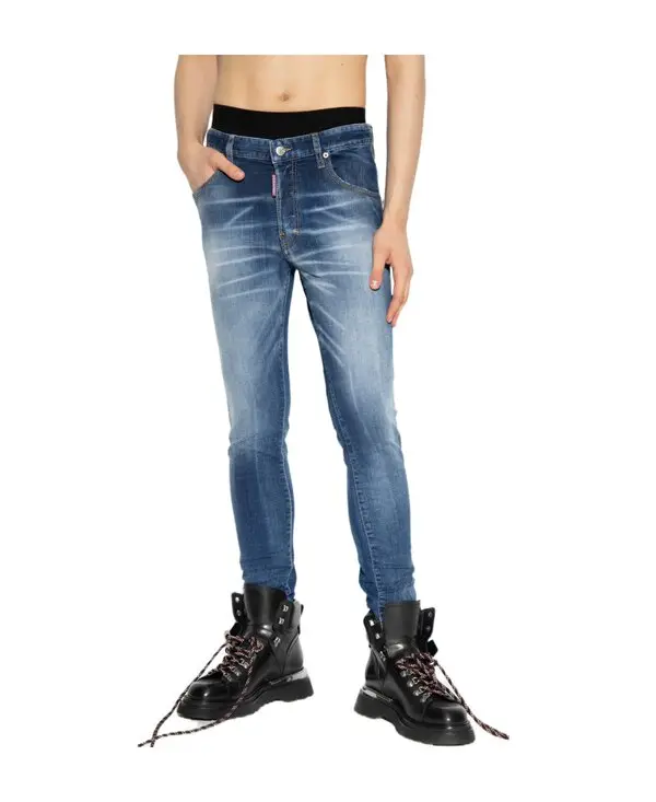 Dsquared2 Slim-cut Logo Patch Jeans