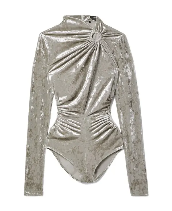 Isabel Marant Étoile Goldano Velvet Jumpsuit - Gray