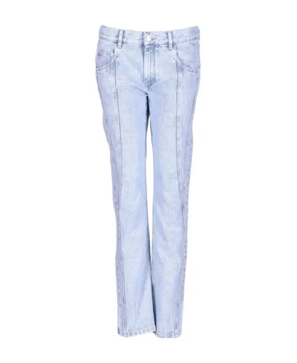 Isabel Marant Étoile Logo Patch Straight Leg Jeans - Blue