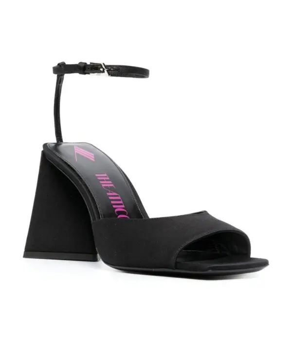 Attico Piper Square Toe Satin Sandals