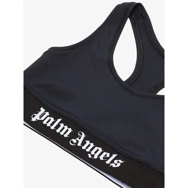 Palm Angels Logo-underband Scoop-neck Bra