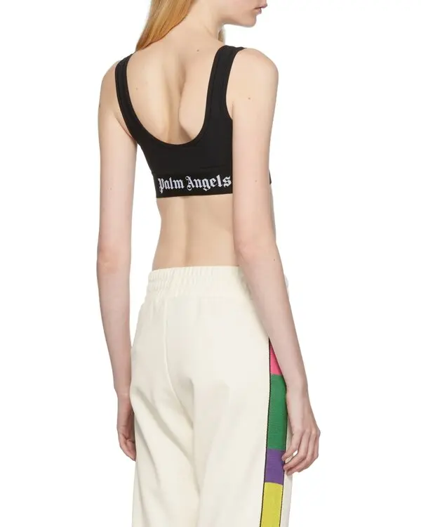 Palm Angels Logo-underband Scoop-neck Bra