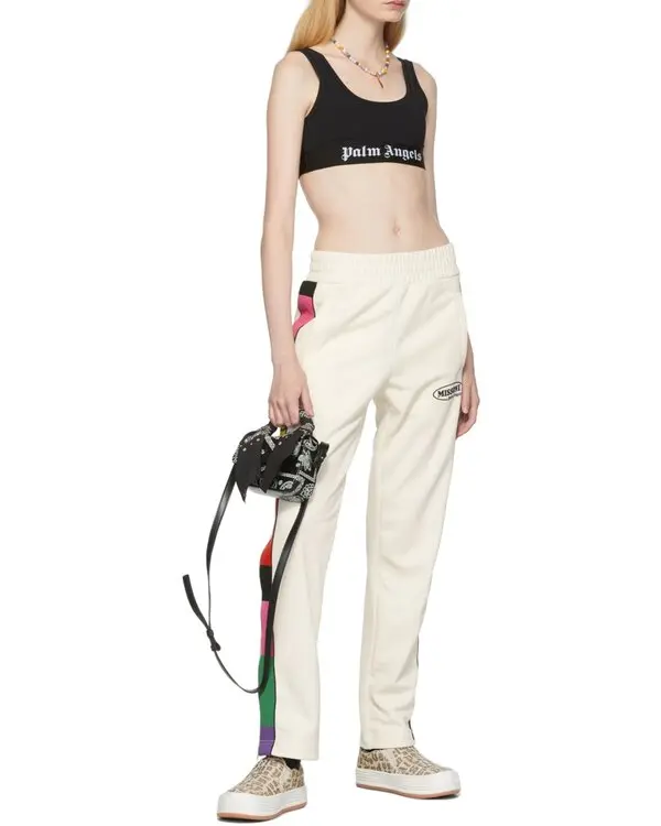 Palm Angels Logo-underband Scoop-neck Bra