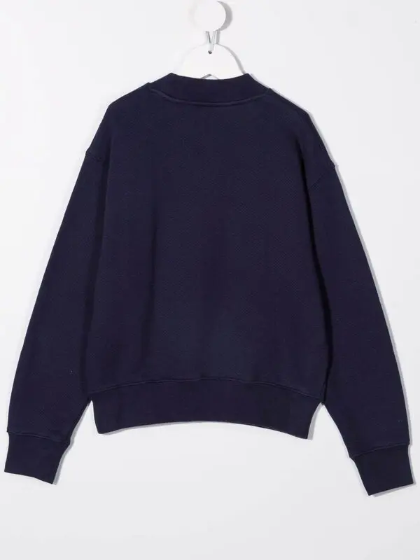 Palm Angels Logo Print Crew Neck Sweatshirt