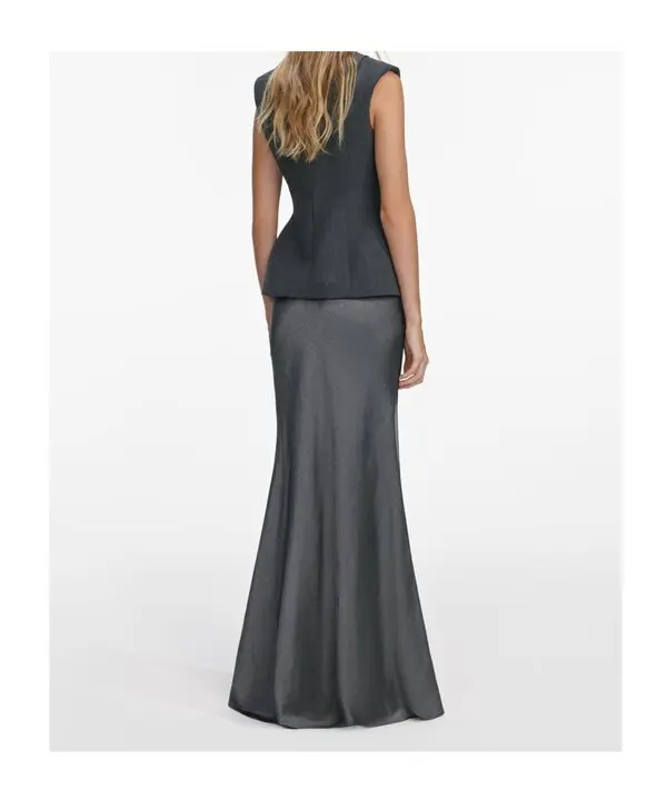 SELF-PORTRAIT Sleeveless Buttoned Maxi Dress