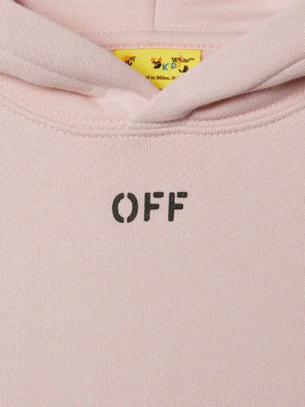 Off-White Arrow Stitched Cotton Hoodie Dress