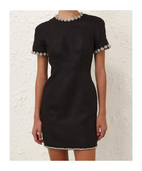 Zimmermann Rebellion Embellished Mini Dress