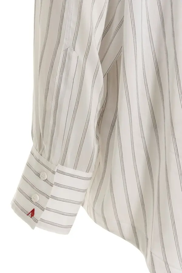 Attico Striped Buttoned Asymmetric Shirt