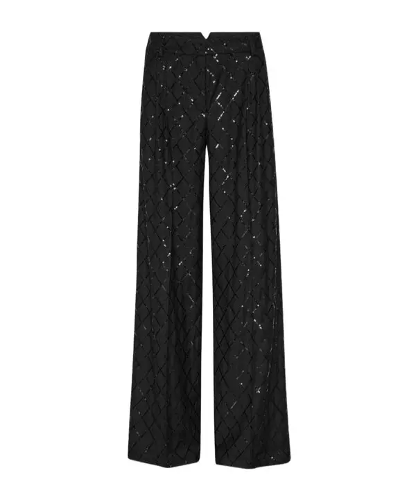 ROTATE BY BIRGER CHRISTENSEN Wide Leg Sequin Pants