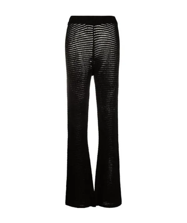 Nanushka Bazia Crochet-knit Slim Trousers