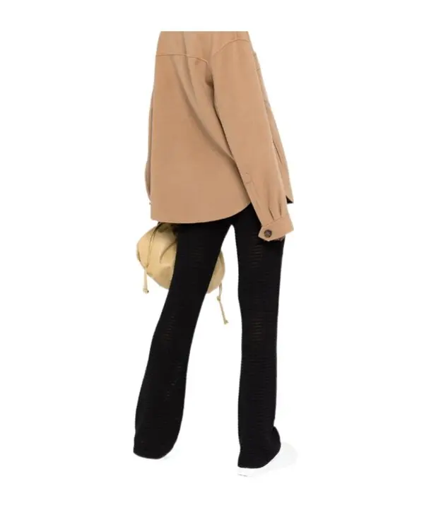 Nanushka Bazia Crochet-knit Slim Trousers