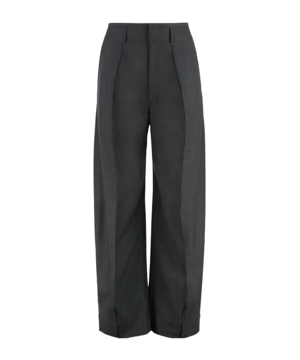 LEMAIRE Pressed Crease Curved-leg Trousers - No