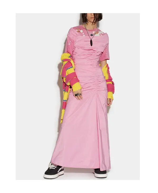 Dsquared2 Ruched Off-shoulder Maxi Dress