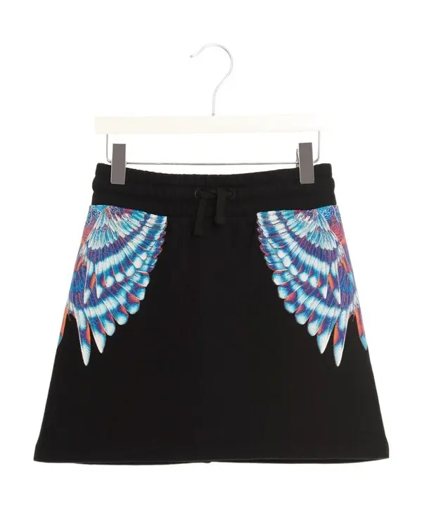 MARCELO BURLON COUNTY OF MILAN Wings Print Straight-leg Miniskirt