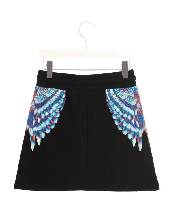 MARCELO BURLON COUNTY OF MILAN Wings Print Straight-leg Miniskirt