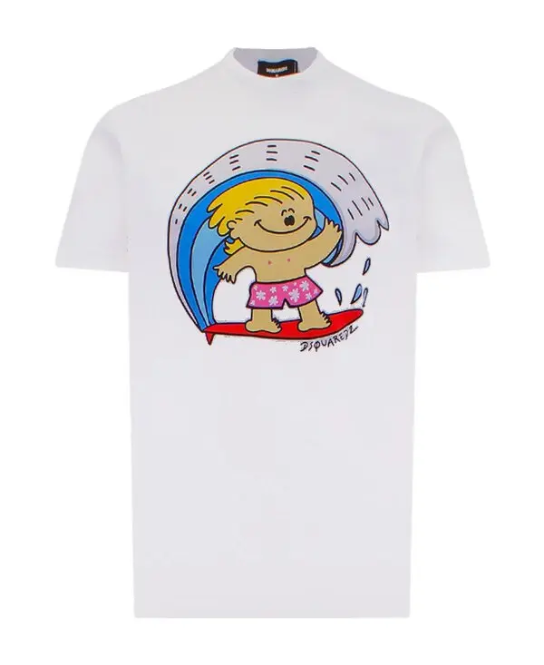 Dsquared2 Graphic Printed Crewneck T-shirt