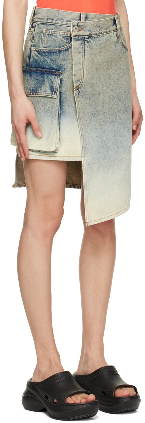 Off-White Asymmetric Denim Skirt