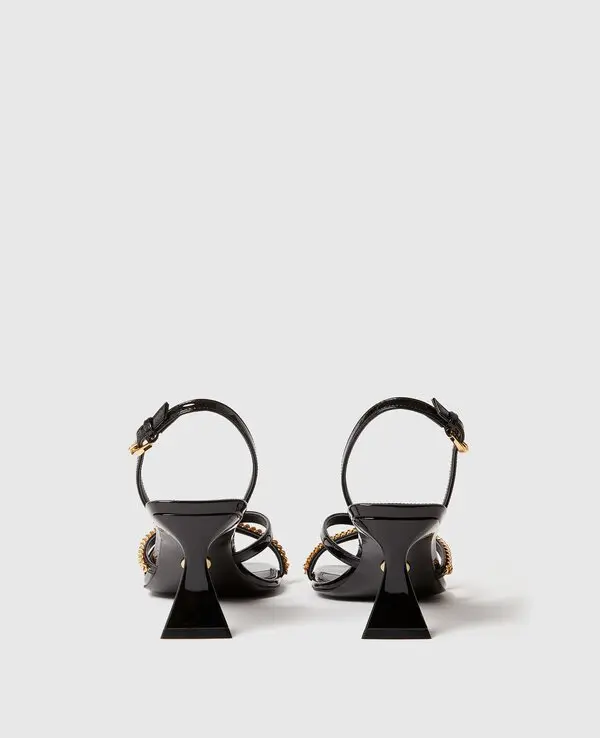 Stella McCartney Elsa Chain-embellished Square Sandals