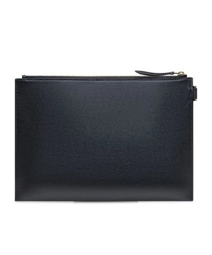 LANVIN Logo Printed Zipped Clutch Bag