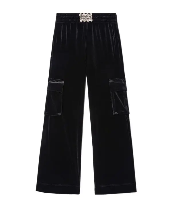 Off-White Velvet Cargo Track Pants