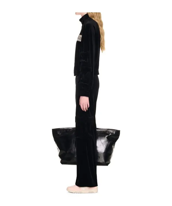 Off-White Velvet Cargo Track Pants