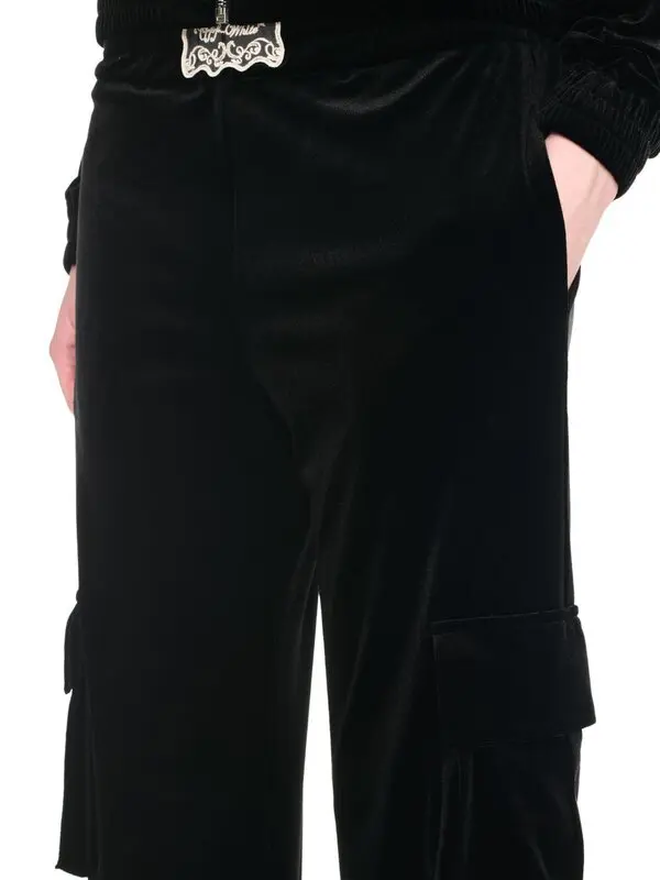 Off-White Velvet Cargo Track Pants