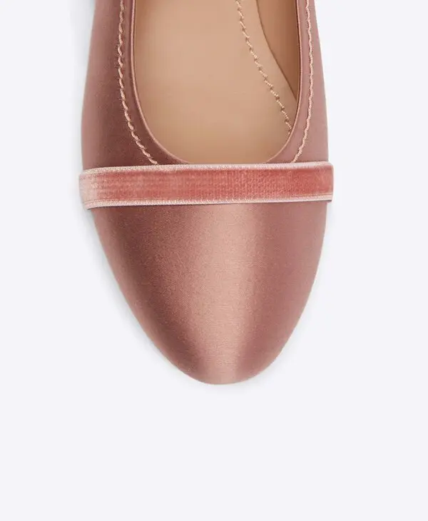 MALONE SOULIERS Spencer Ballerina Flats With Tie Fastening - Lavender
