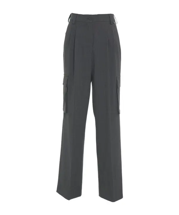 Herno High-waisted Cargo Tailored Trousers