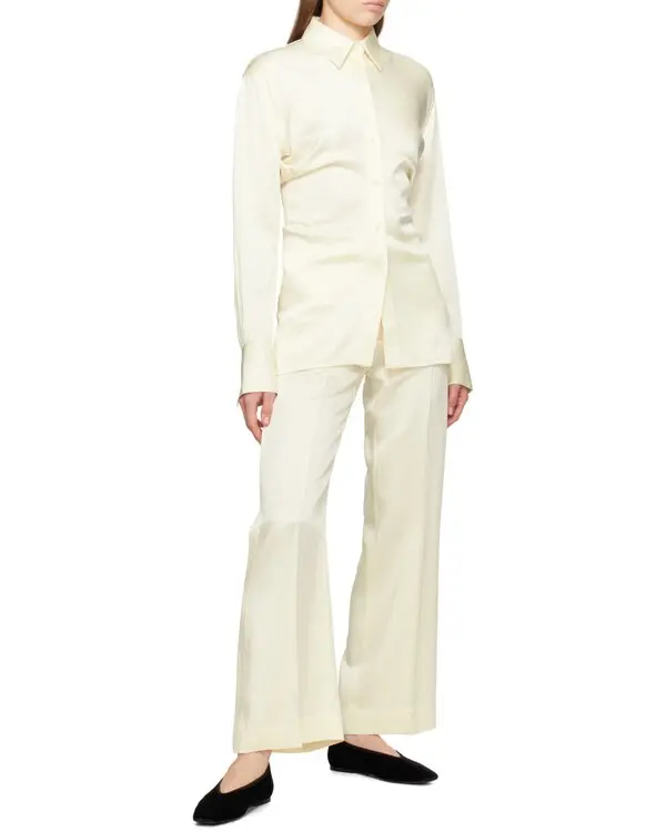 TOTEME Slouch-waist Satin Shirt