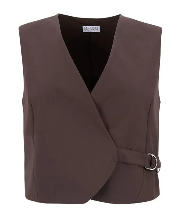 Brunello Cucinelli V-neck Cropped Vest