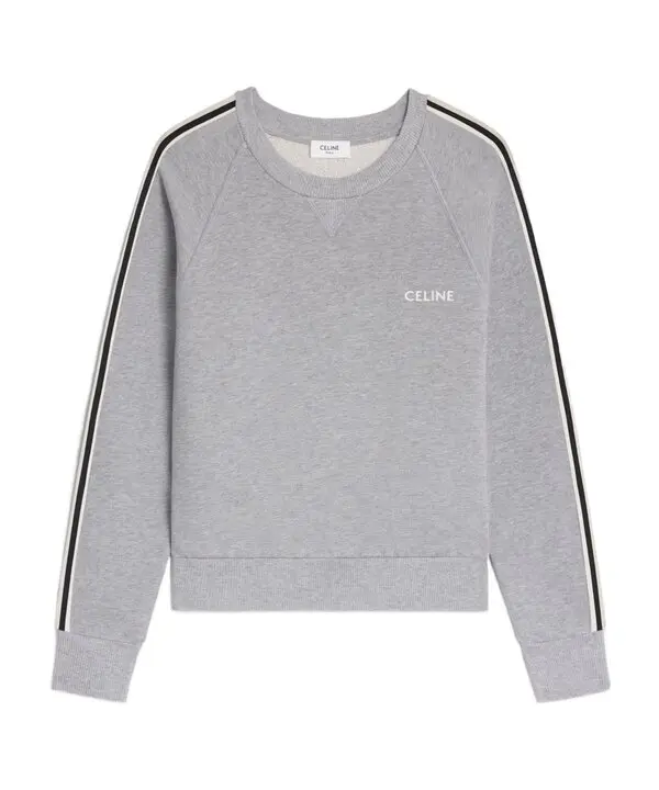 Celine Sweatshirt In Cotton Fleece - Mixed Gray