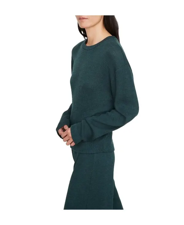 Vince Ribbed Wide Sleeve Waist Pullover
