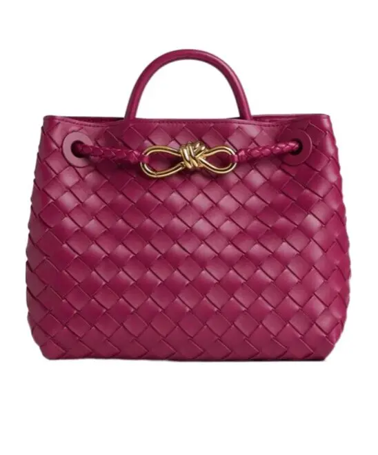 Bottega Veneta Andiamo Small Tote Bag - Berry Red